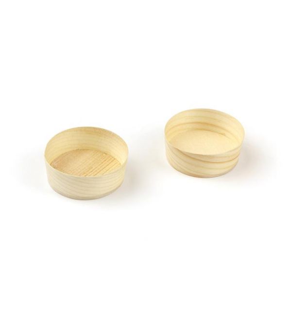 Sier Bakje Ø50xh20 FSC hout rond | 50 stuks